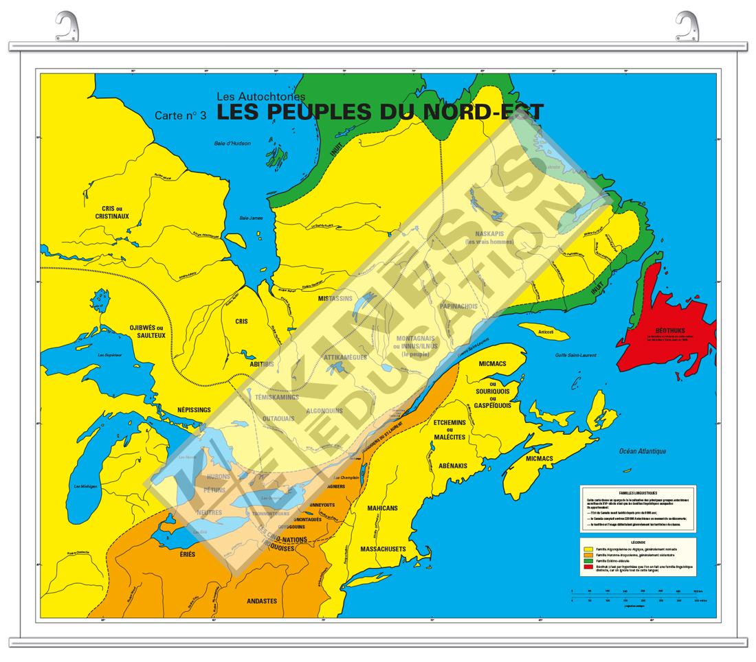Les peuples du Nord-Est | Les amérindiens | Carte murale plastifiée ... Les peuples du Nord-Est | Les amérindiens | Carte murale plastifiée ...